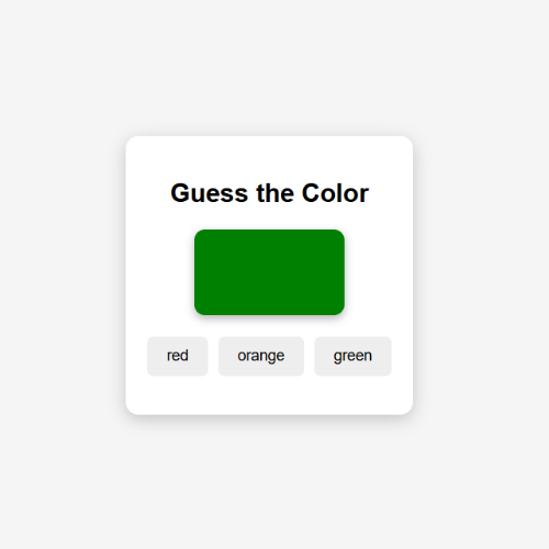 Color Guessing Game | Learning Axis